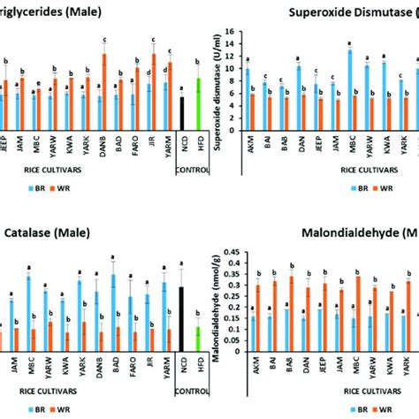 Effects Of Rice Cultivars On Triglyceride Level And Oxidative Stress Download Scientific