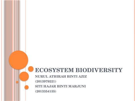 Pptx Ecosystem Biodiversity Dokumen Tips
