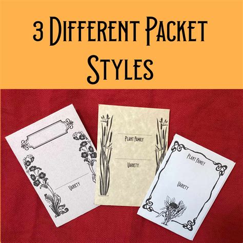 Garden Seed Envelope Templates