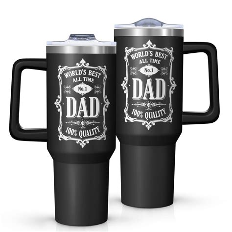 Obrewu Worlds Best Dad Tumbler With Handle And Lid40oz Worlds Best
