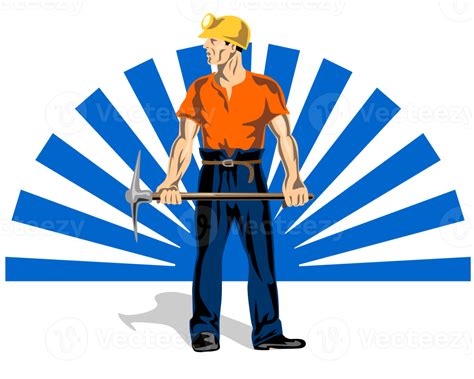 Coal Miner With Pick Axe 13787369 Png