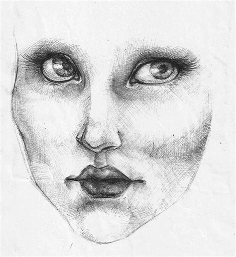 Organized Cross Hatch Face By Carliihde On DeviantArt