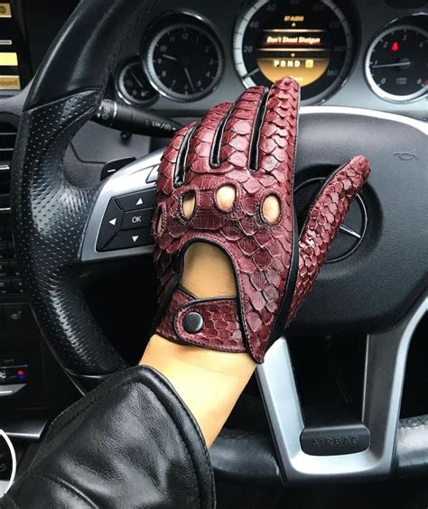 Python Driving Gloves Luxury Leather Unisex Gloves Driving Gloves Etsy