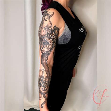 Realistic Octopus Tattoo Sleeve Designs For Natural Artistry