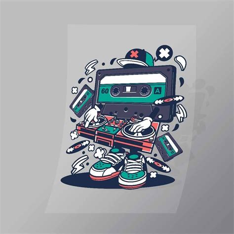 Cassette Disk Jockey Dtf Apparel Transfer Dtf Shop