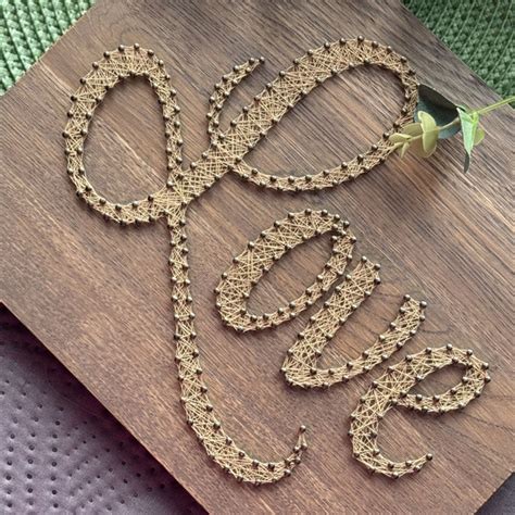 Картина в технике String Art Love 20х25см купить по низкой цене в интернет магазине Ozon