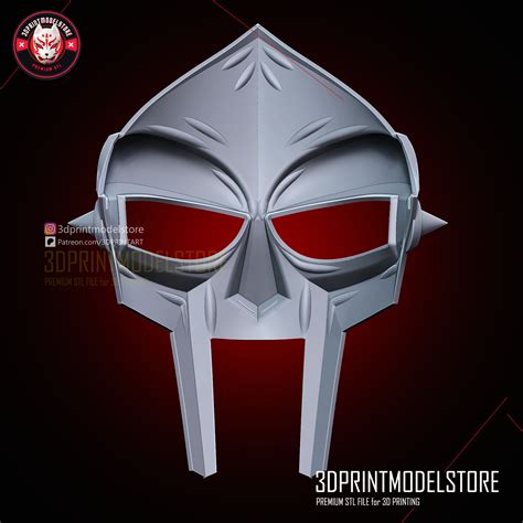 🎃 Mf Doom Mask Metal Face Gladiator Cosplay Halloween Props・ 3d File
