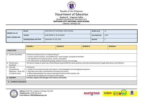 Ucsp Week Two Daily Lesson Log 1docx
