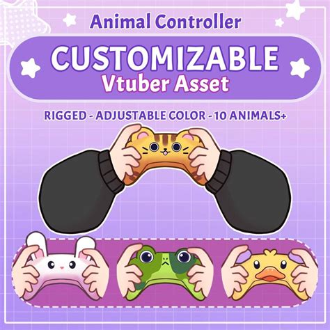 Customizable Live2d Vtuber Asset Rigged Game Controller Vtuber Hand