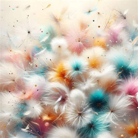 Soft White Fluffy Flowers In A Field During The Day Colorful Fluff