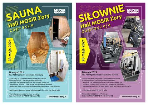 Otwarcie siłowni i sauny dla klientów indywidualnych od 28 maja MOSiR