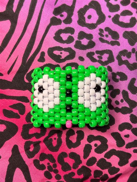 Luvscene Invader Zim Gir Kandi Cuff Pony Bead Bracelet Rave Plur