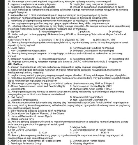 19 Alin Sa Mga Sumusunod Ang Hindi StudyX