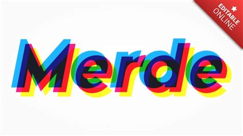 Merde Offset Text Effect Generator