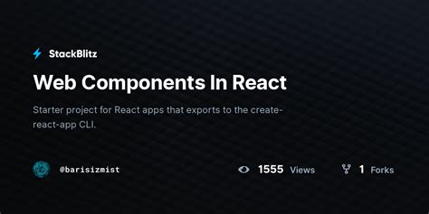 Web Components In React Stackblitz