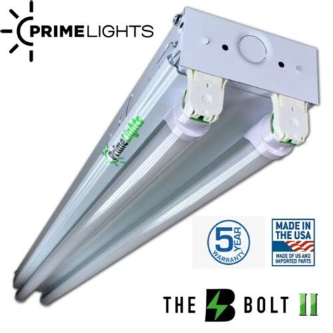 Led Shop Light Frosted 5000k Replaceable Bulbs 4ft Usa Made Fixture Ebay