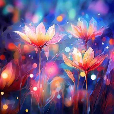 Premium Ai Image Vibrant Light Patterns In Mesmerizing Bokeh Effect