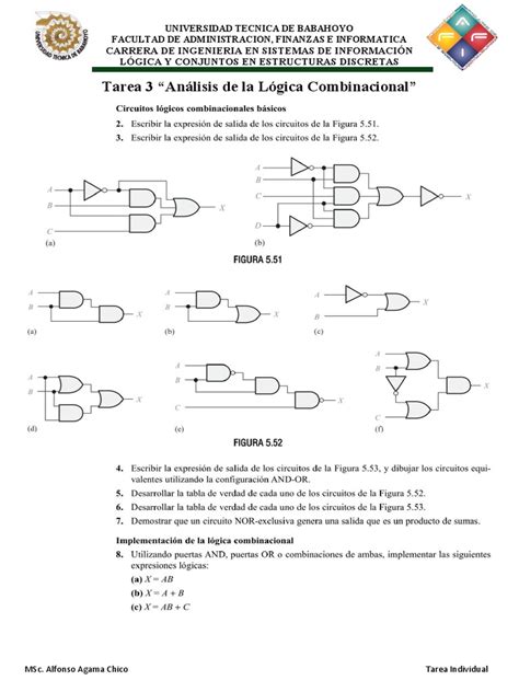 Tarea 3 Análisis De La Lógica Combinacional Pdf