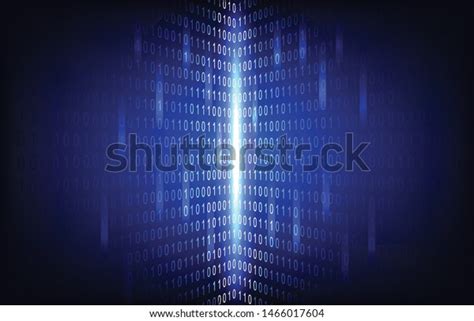 Abstract Binary Number Circuit Technology Background Stock Vector