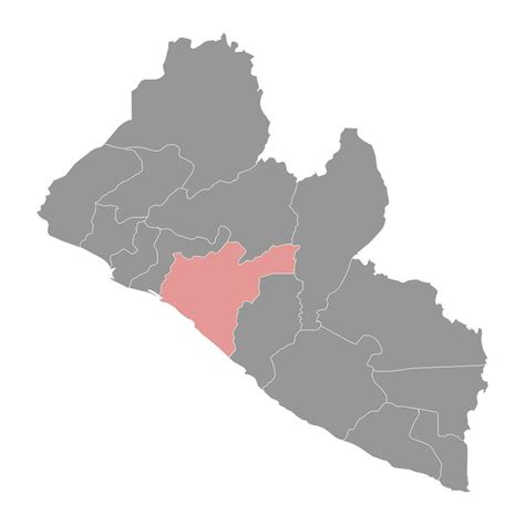 Grand Bassa Map Administrative Division Of Liberia Vector