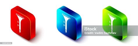 흰색 배경에 고립 된 등색 악기 드럼과 드럼 스틱 아이콘 빨간색 파란색 및 녹색 사각형 버튼 벡터 3월에 대한 스톡 벡터 아트 및 기타 이미지 Istock