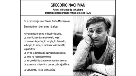 Gregorio Nachman Los Recordatorios De Hoy Página12