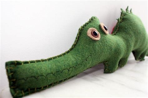 Alligator Felt Plush Stuffed Animal Crocodile By Moffitplushco