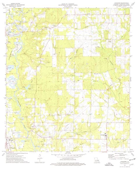 Classic Usgs Loranger Louisiana 75x75 Topo Map Mytopo Map Store