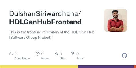 github dulshansiriwardhana hdlgenhubfrontend this is the frontend