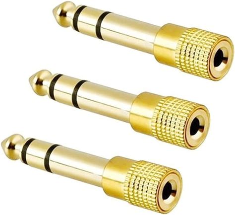 Yoetaun Gold Plated 6 5mm Male To 3 5mm Female Adapter Plug