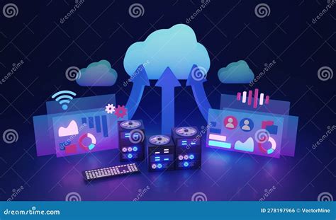 Cloud Migration Concept With Symbol Of Floating Cloud And Upload Arrow