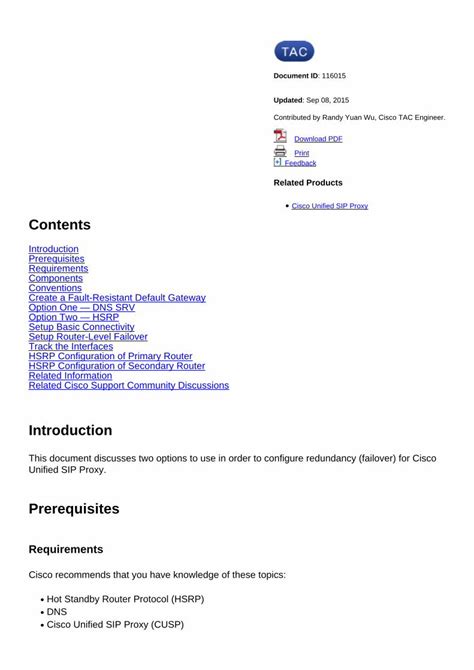 pdf how to configure failover for cisco unified sip proxy dokumen tips