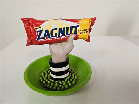 New Beetlejuice Hand Holding Zagnut Candy Bar Trinket Tray 4729674773