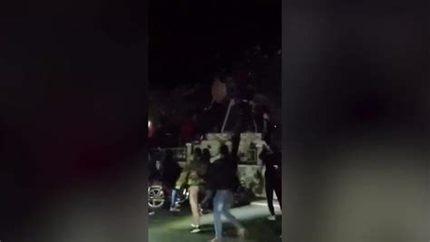 Watch Moment Syrian Rebels Shoot Down Statue Of Former President Assad
