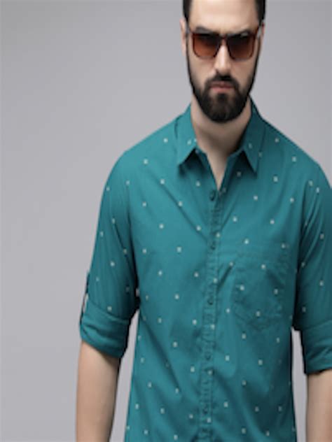 Buy The Roadster Lifestyle Co Men Pure Cotton Geometric Printed Casual