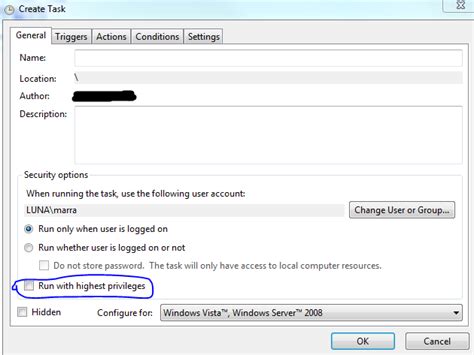 Task Scheduler The User Account Does Not Have Permission To Run This Task Upgrade From 2012