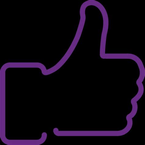 Download A Purple Thumb Up Symbol 100 Free Fastpng