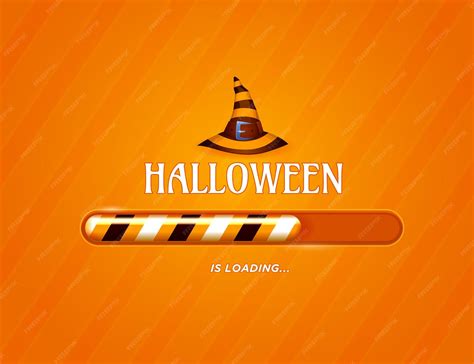 Premium Vector Halloween Loading Bar Holiday Load Indicator