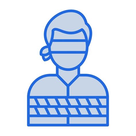 Premium Vector Hostage Blue Tone Illustration