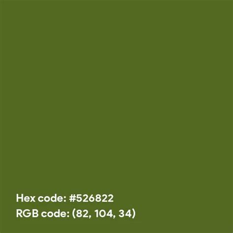 Deep Moss Color Hex Code Is 526822