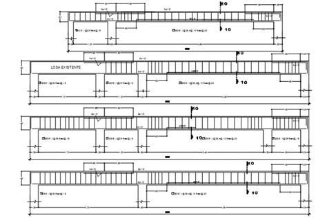 Beam Elevation With Detail In Construction View Of Autocad Cadbull