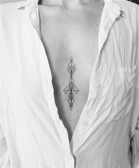 Elegant Small Female Chest Tattoo Ideas For Modern Style