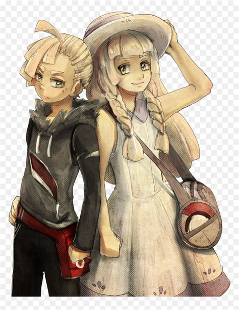 Gladion And Lillie Pokemon Sun And Moon Gladion Lillie Hd Png