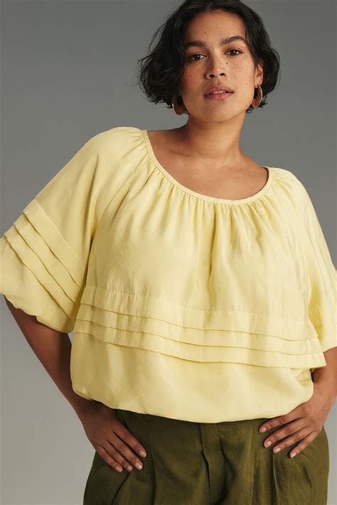 Maeve 반소매 버블 티어드 탑 앤트로폴로지 한국 공식 스토어 유니크한 여성 패션 및 라이프스타일 편집샵 200개이상의 프리미엄 브랜드 여성 의류 액세서리 홈