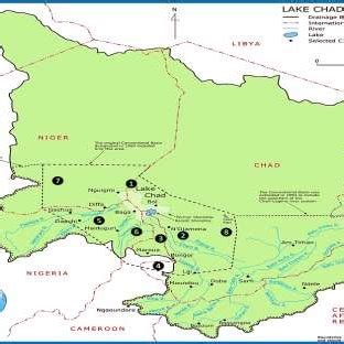 The Lake Chad Basin Showing The Main Contributing Rivers And The Lake