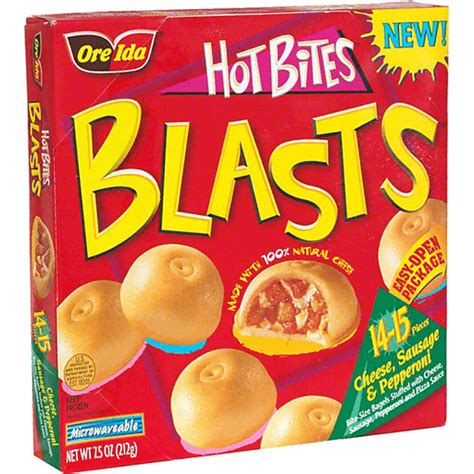 Ore Ida Hot Bites Blasts Cheese Sausage And Pepperoni Frozen Foods