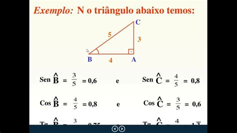 Aula 1 Breve RevisÃo RazÕes TrigonomÉtricas No TriÂngulo RetÂngulo