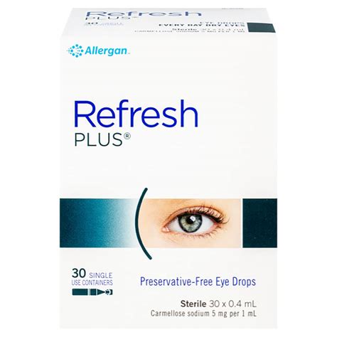 Refresh Plus Lubricant Eye Drops 0 4ml X 30 Vials