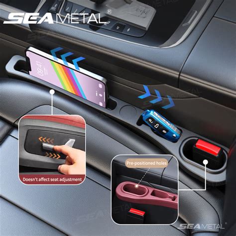 Seametal Car Seat Gap Storage Box Interior Auto Seats Side Filler Bar