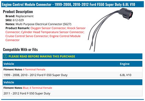 1999 2008 2010 2012 Ford F550 Super Duty Engine Control Module